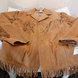 Excelled | Jackets & Coats | Excelled Brown Suede Leather Fringe Cowboy ...